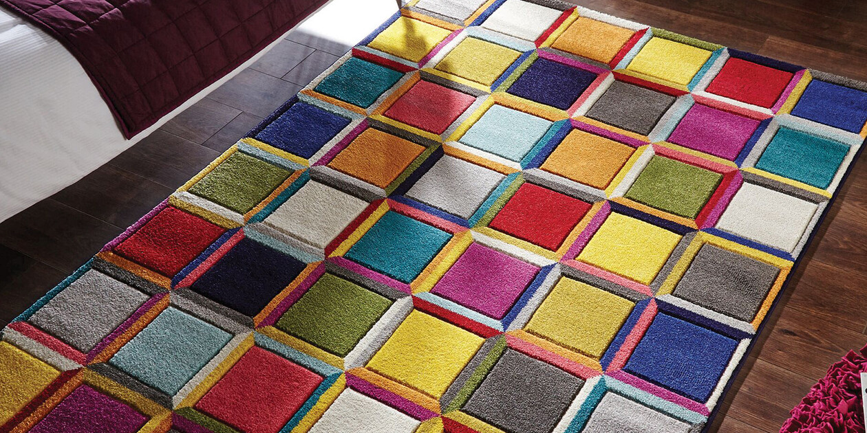 Moderner Teppich - Spectro Waltz Bunt