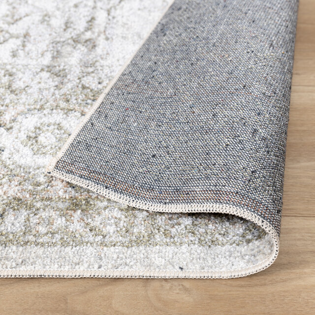 Waschbarer Teppich - Nova Aztec Olivgrün - Volero