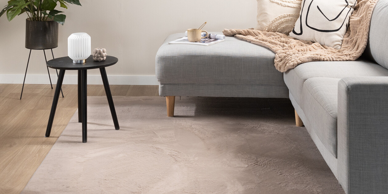 Flauschiger Teppich - Cozy Taupe - Volero