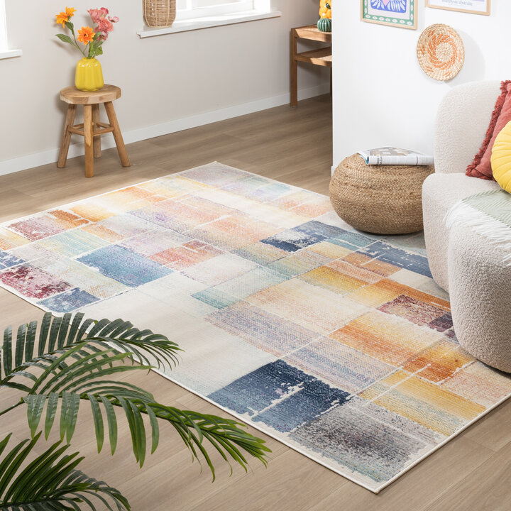 Boho Teppich - Joya Blocks Bunt - Volero