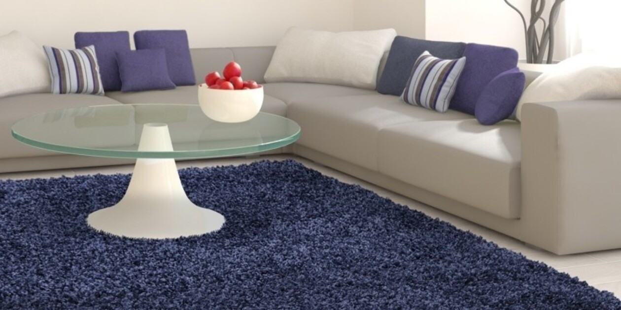 Hochflor Teppich - Life Blau
