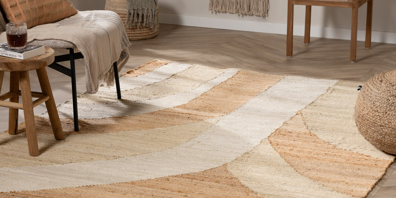 Jute Teppich - Raya Arches Beige - Volero